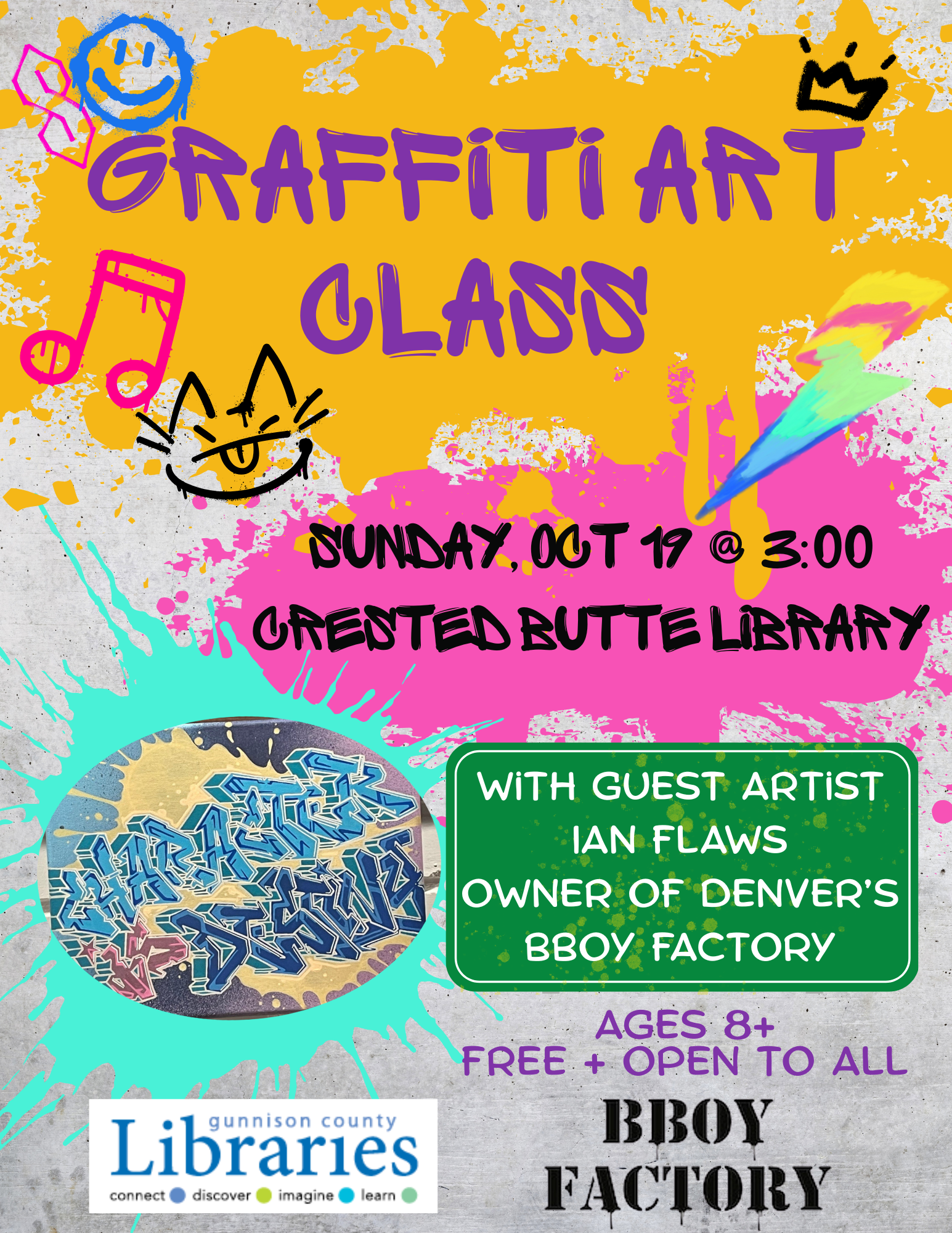 Graffiti Art Class - Gunnison County Library